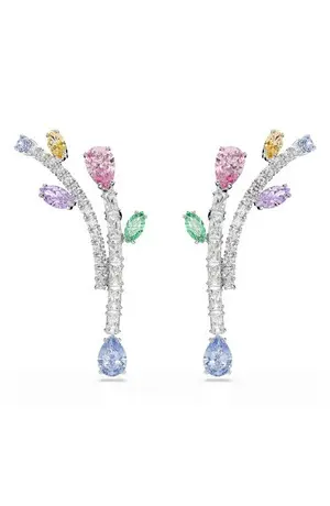 SWAROVSKI Ariana Grande Crystal Drop Earrings - Silver/multi