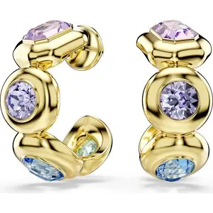 SWAROVSKI Gema Crystal Hoop Earrings Gold/multi