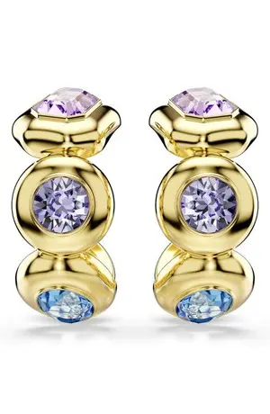 SWAROVSKI Gema Crystal Hoop Earrings - Gold/multi
