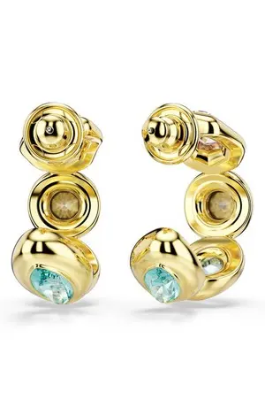 SWAROVSKI Gema Crystal Hoop Earrings - Gold/multi