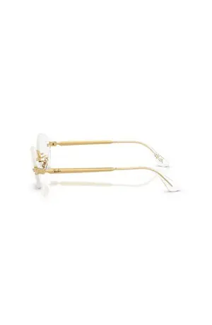 Ray-ban 54mm Oval Rimless Optical Glasses - Gold