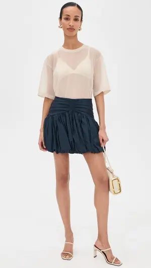 Cinq À Sept Kaldi Bubble Mini Skirt - Navy