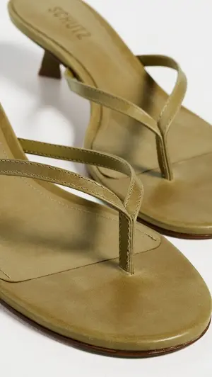 Schutz Carolyn Sandals - Ecru Olive