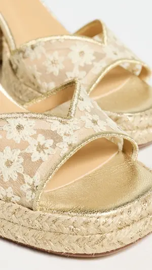 CastaÑer Valle Platform Sandals - Blanco/oro