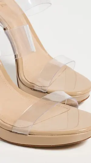 Schutz Ariella Platform Sandals - Transparent/light Nude