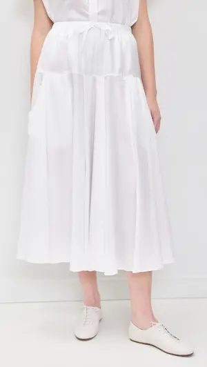 JAMIE HALLER Poplin Midi Skirt