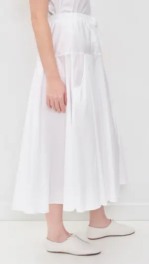 JAMIE HALLER Poplin Midi Skirt
