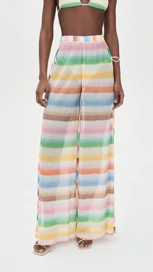 Missoni Metallic Zigzag Knit Trousers - Multicolor