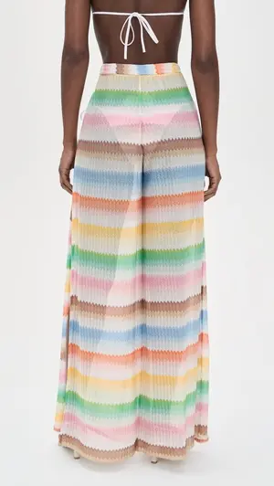 Missoni Metallic Zigzag Knit Trousers - Multicolor