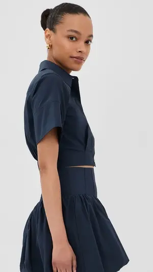 Simkhai Sabrina Button-down Top - Midnight
