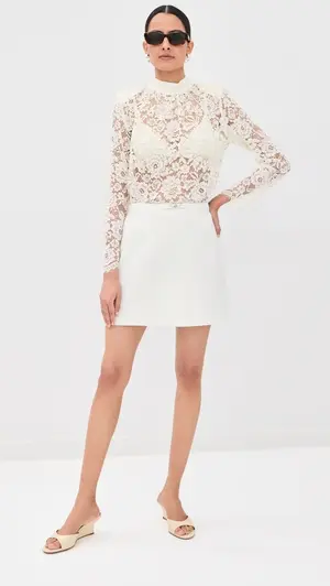 Versace Wool Mini Skirt