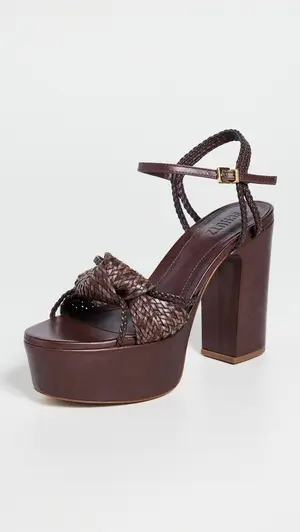 Schutz Kalina Platform Heels - Root Brown