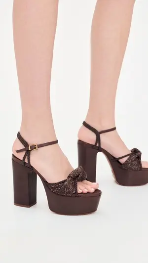 Schutz Kalina Platform Heels - Root Brown