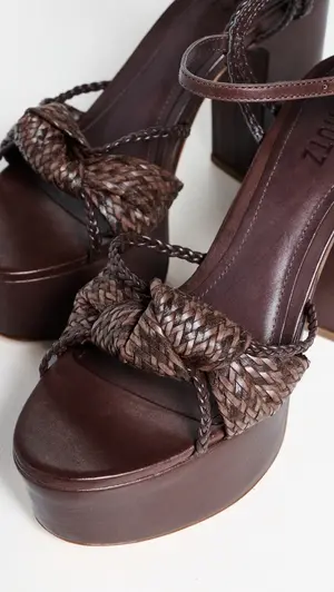 Schutz Kalina Platform Heels - Root Brown