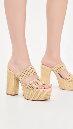 Schutz Aberdeen Sandals - Natural