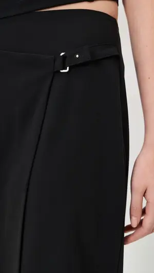 ST. AGNI Tailored Wool Wrap Skirt