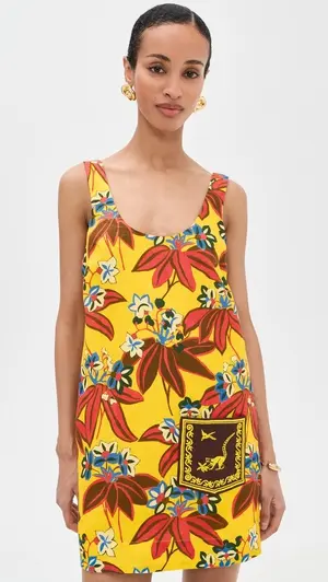 ALEMAIS Leo Embroidered Mini Dress