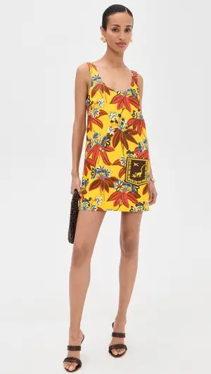 ALEMAIS Leo Embroidered Mini Dress