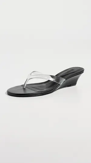 Schutz Roslyn Jelly Wedges - Black