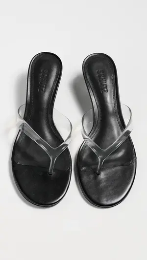 Schutz Roslyn Jelly Wedges - Black