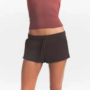 SKIMS Raw Edge French Terry Short - Espresso