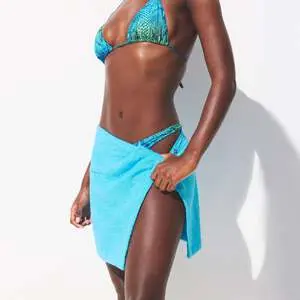 SKIMS Terry Wrap Mini Skirt - Cyan