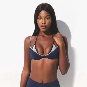 SKIMS Layered Plunge Bikini Top