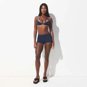 SKIMS Signature Swim Short Bikini Bottom - Navy