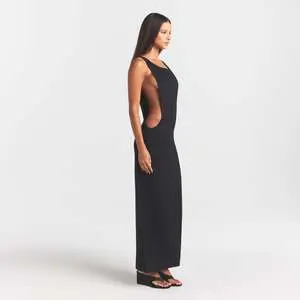 SKIMS Cut Out Long Dress - Obsidian