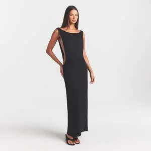SKIMS Cut Out Long Dress - Obsidian
