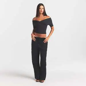 SKIMS Wrap Top - Soot