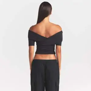 SKIMS Wrap Top - Soot