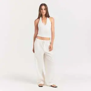 SKIMS Oversized Straight Leg Pants - Egret