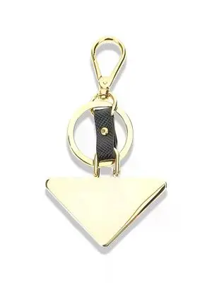 Prada Triangle Keyring - Gold