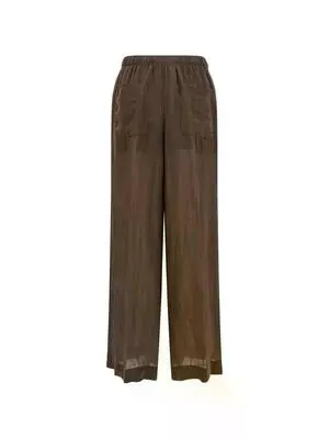 NUDE Elasticated Wide-leg Trousers - Brown