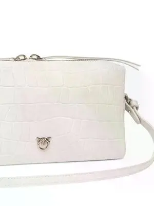 Pinko Embossed Shoulder Bag - White