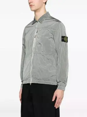 Stone Island Logo-patch Zip-up Jacket - Grey