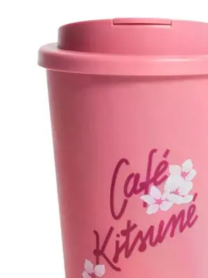 CAFÉ KITSUNÉ Blossom-graphic Travel Mug