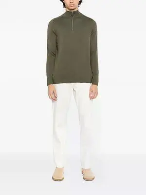 N.peal Salcombe Half-zip Sweater - Green