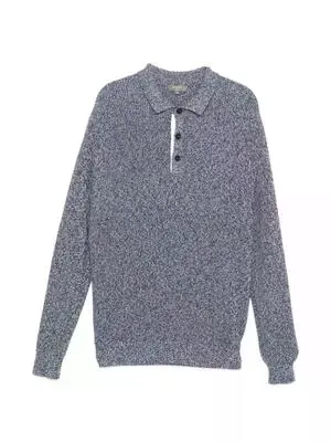 N.peal Ribbed Polo-collar Sweater