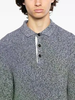 N.peal Ribbed Polo-collar Sweater
