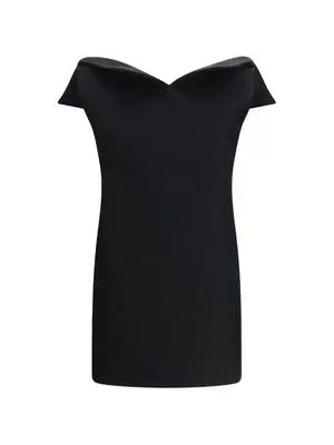 Balenciaga Vareuse V-neck Dress - Black