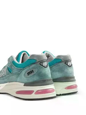 NEW BALANCE Logo-patch Panelled Sneakers - Blue