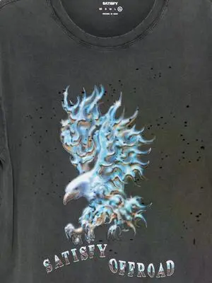 Satisfy Distressed Graphic Print T-shirt