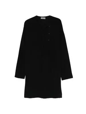 Yohji Yamamoto Half-button Long-sleeved T-shirt