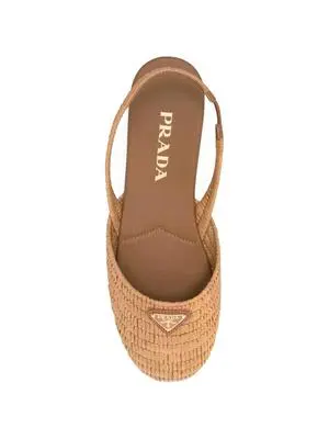 Prada Crochet Slingback Ballerinas