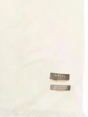 N.peal Fringed Pashmina Stole - Neutrals