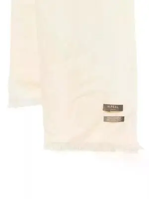 N.peal Fringed Pashmina Stole - Neutrals