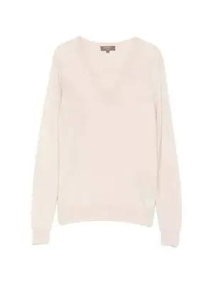 N.peal Phoebe V-neck Jumper - Neutrals