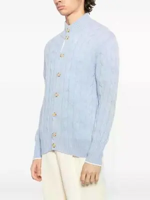 N.peal Jermyn Cable Cardigan